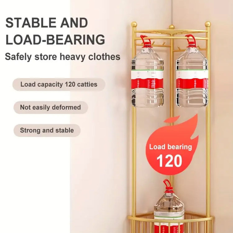 Metal Corner Rack with Wheels | Modern Multi-Purpose Storage