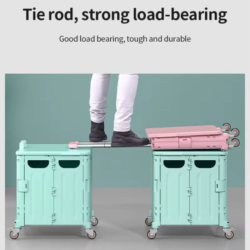 Foldable Portable Storage Trolley Cart | Multi-Purpose Rolling