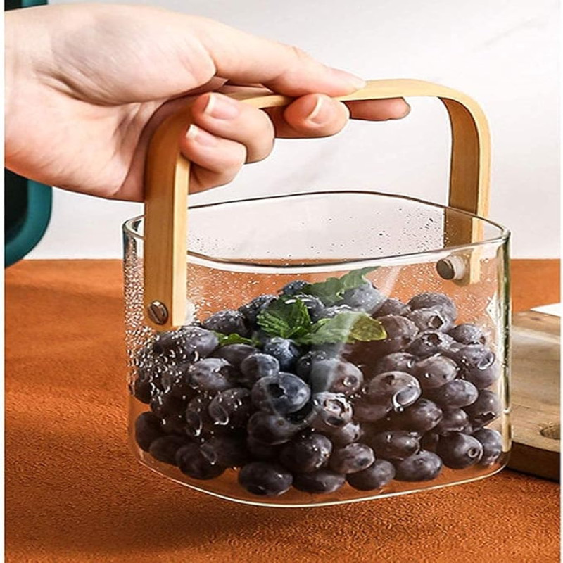 Glass Ice Bucket Fruit Bucket With Handle | Adornia