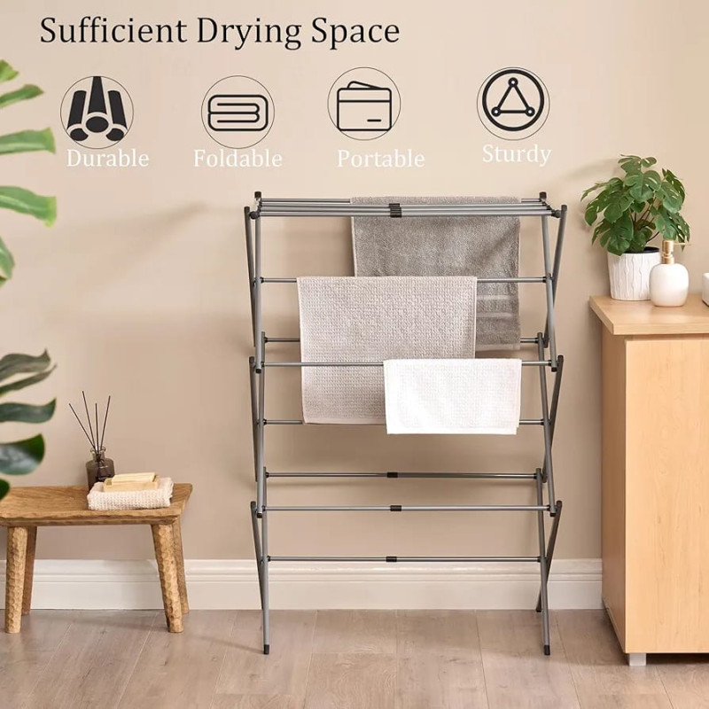 Premium Foldable Cloth Drying Rack – Space Saving | Adornia