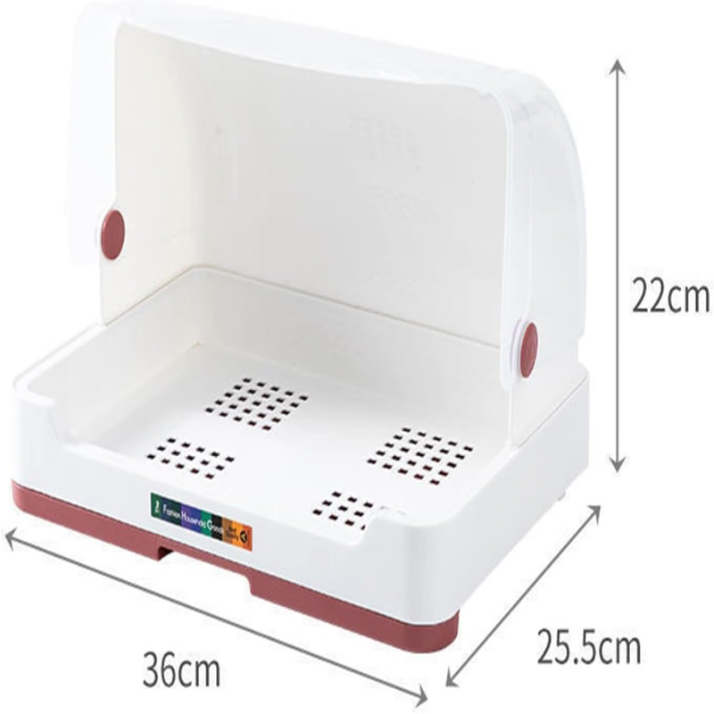 Kitchen Dish Drainer With Lid Cover Countertop Kitchen Utensil Cutlery ...