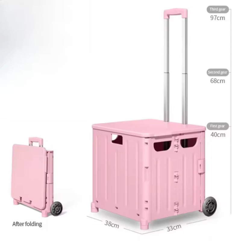 Foldable Portable Storage Trolley Cart | Multi-Purpose Rolling