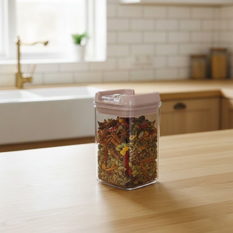 Multi-Use Square Airtight Jar 400ML (1744) By Limon | Adornia